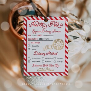 Editable North Pole Delivery Gift Tag Christmas Gift Tag Special ...