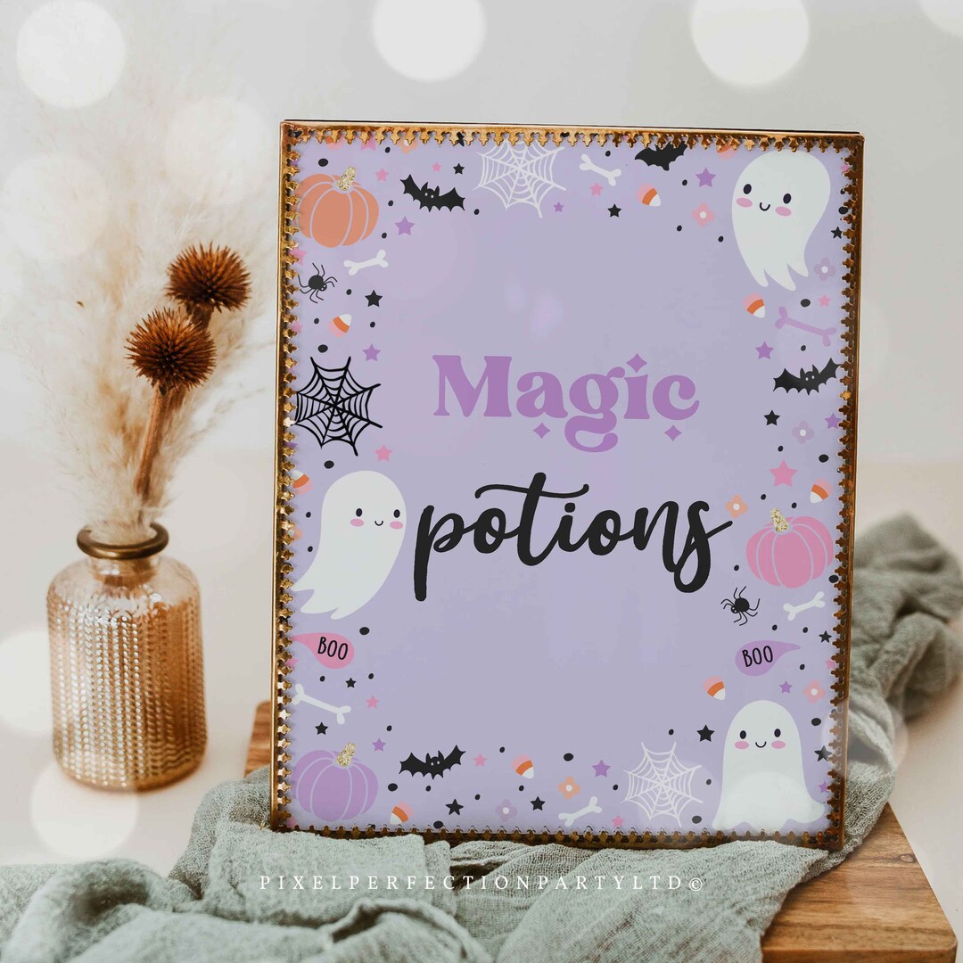Little Boo Baby Shower Magic Potions Sign Halloween Purple - Etsy