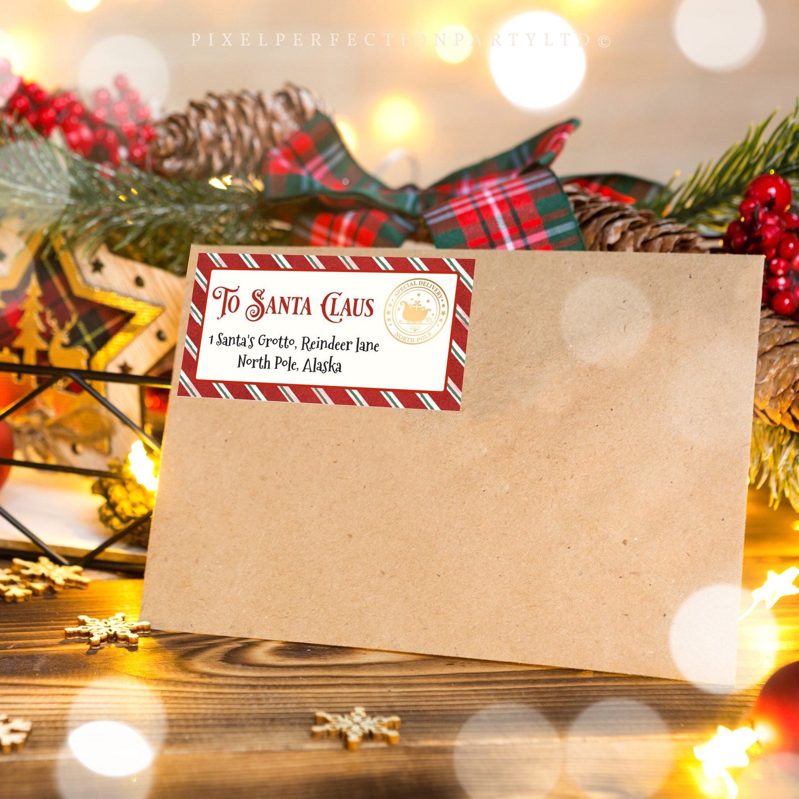 EDITABLE Letter to Santa Mailing Label for Envelope - Etsy