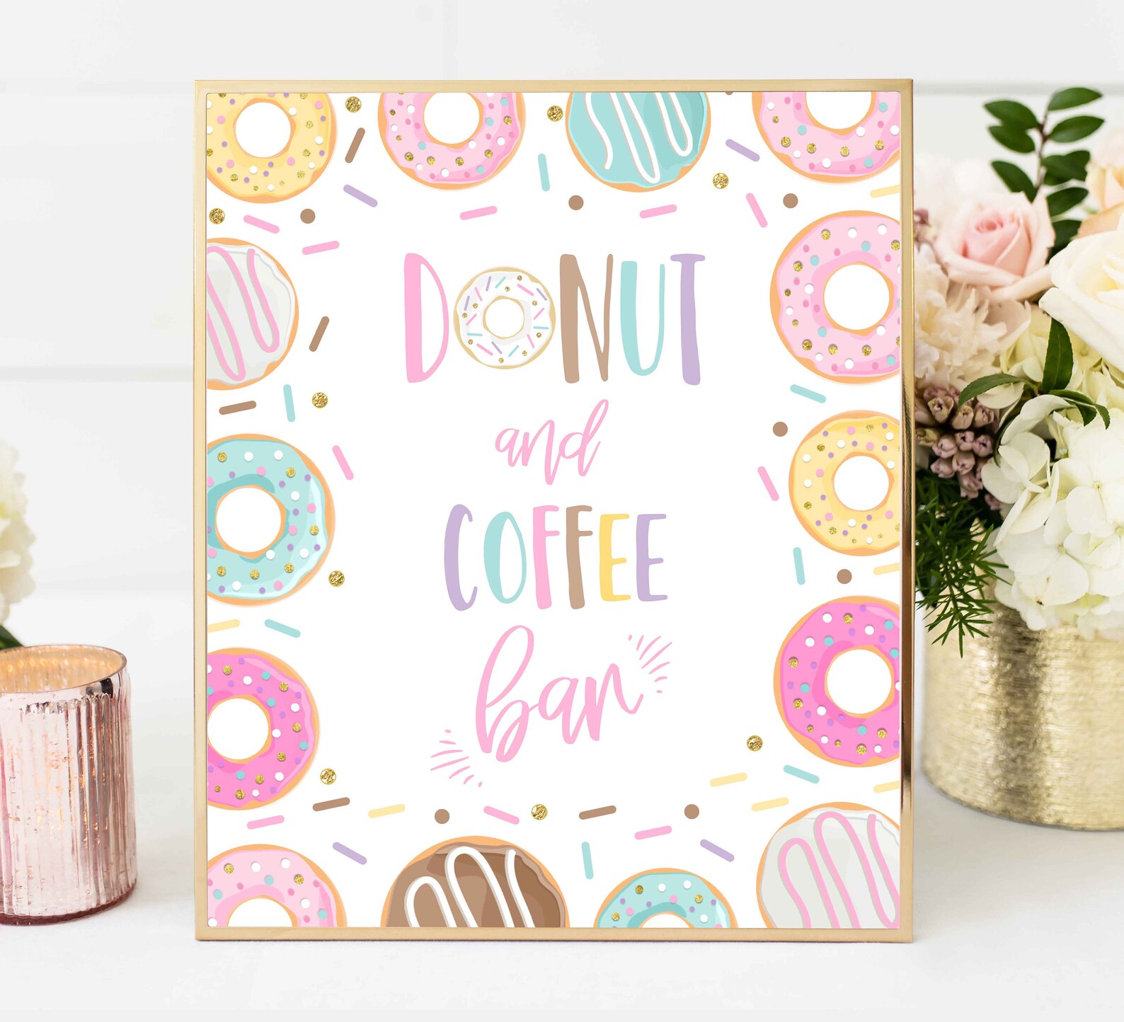 Donut and Coffee Bar Table Sign Donut Party Sign Food and - Etsy