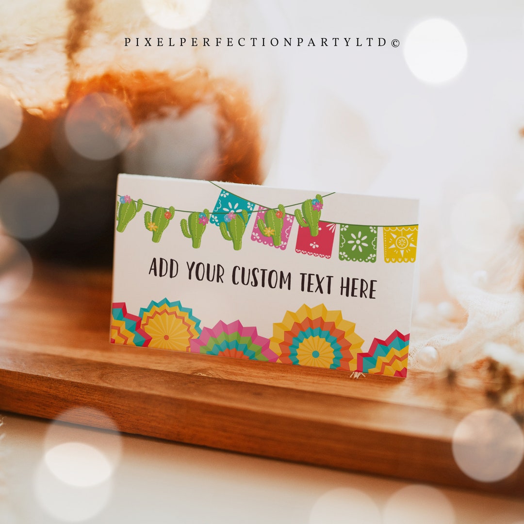 Fiesta Food Labels Fiesta Buffet Food Tent Card Editable Labels Food or ...