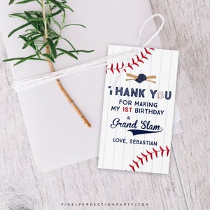 Editable Baseball Party Favor Tag Baseball Birthday Party Gift Tag ...