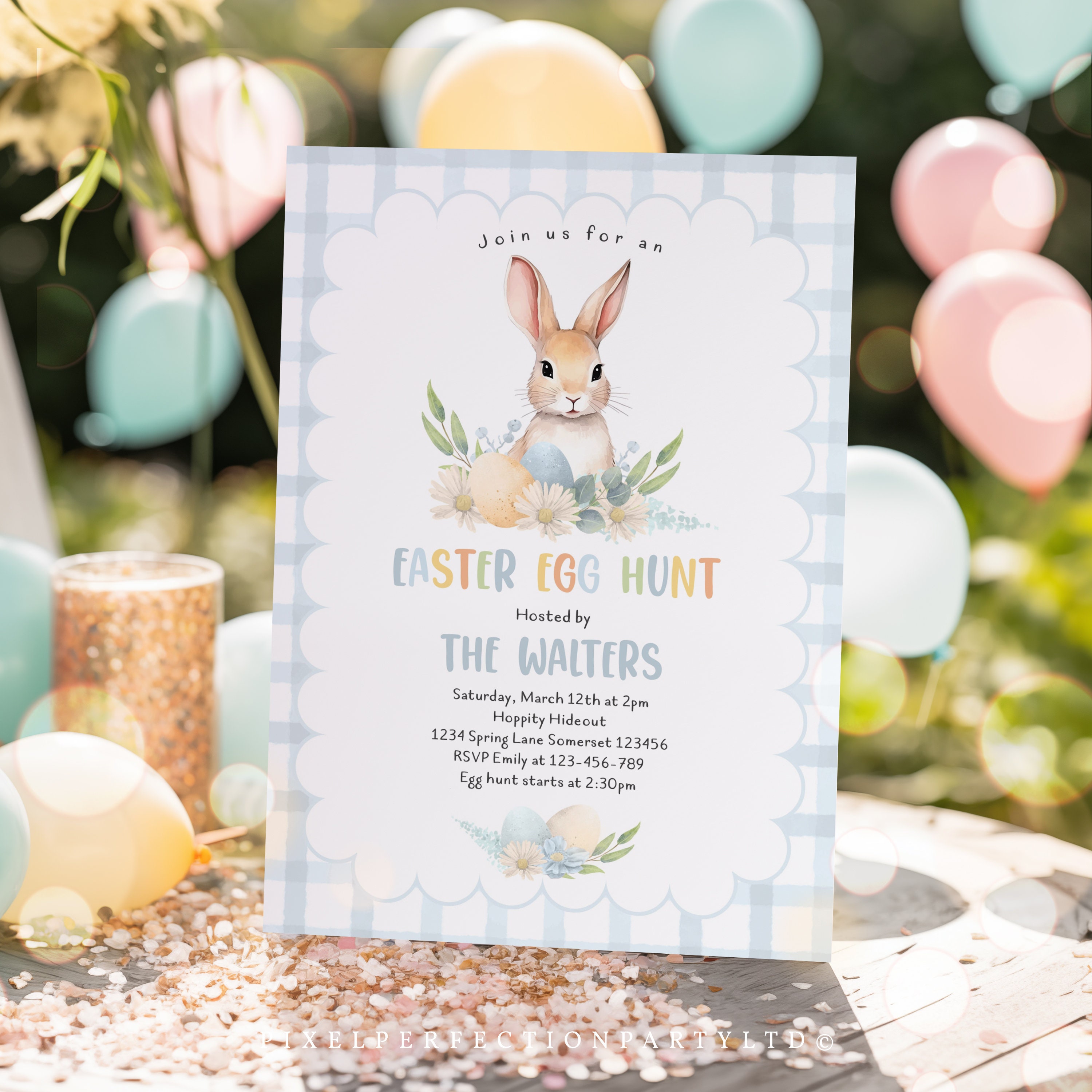 Editable Easter Egg Hunt Invitation Easter Egg Event Party Neighborhood ...