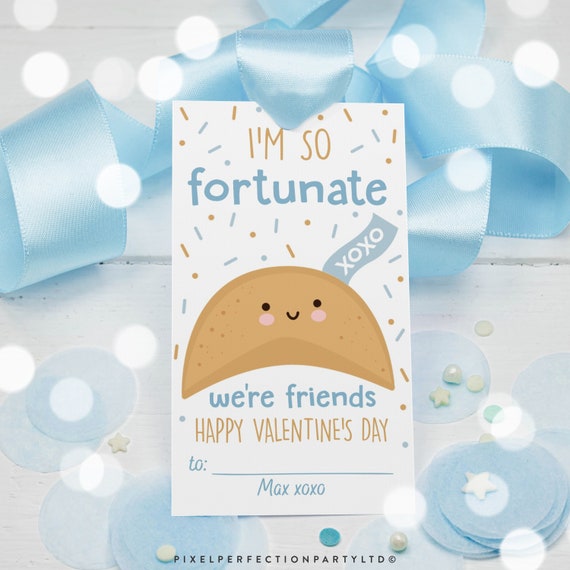 Editable Valentine Fortune Cookie Gift Tag Valentine's Day I'm So ...