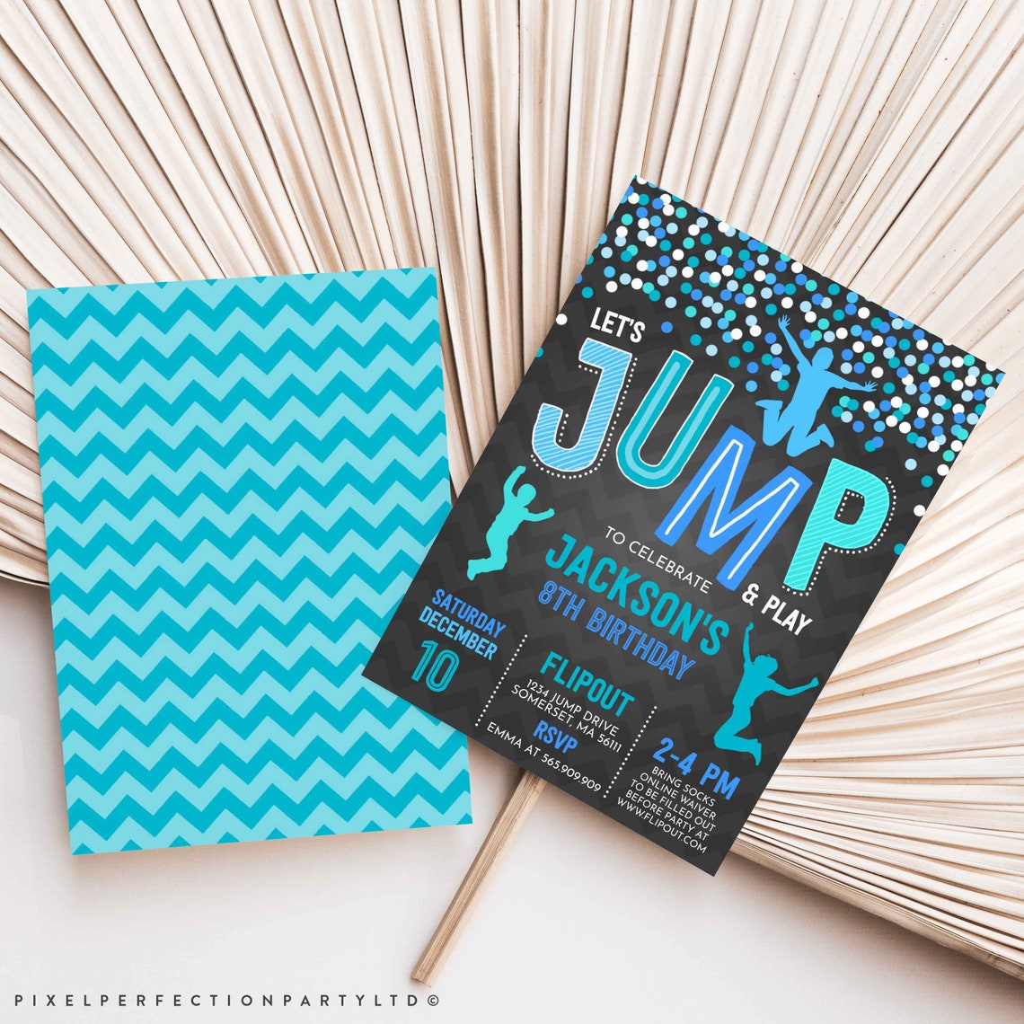 Jump Invitation Jump Birthday Invitation Trampoline Party - Etsy