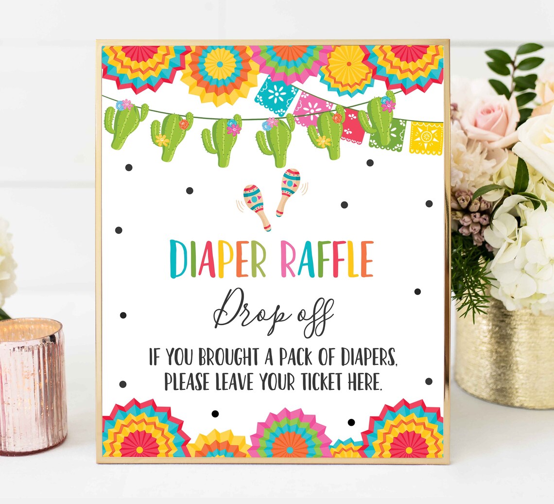Fiesta Diaper Raffle Sign Party Sign Fiesta Party Decor Taco - Etsy