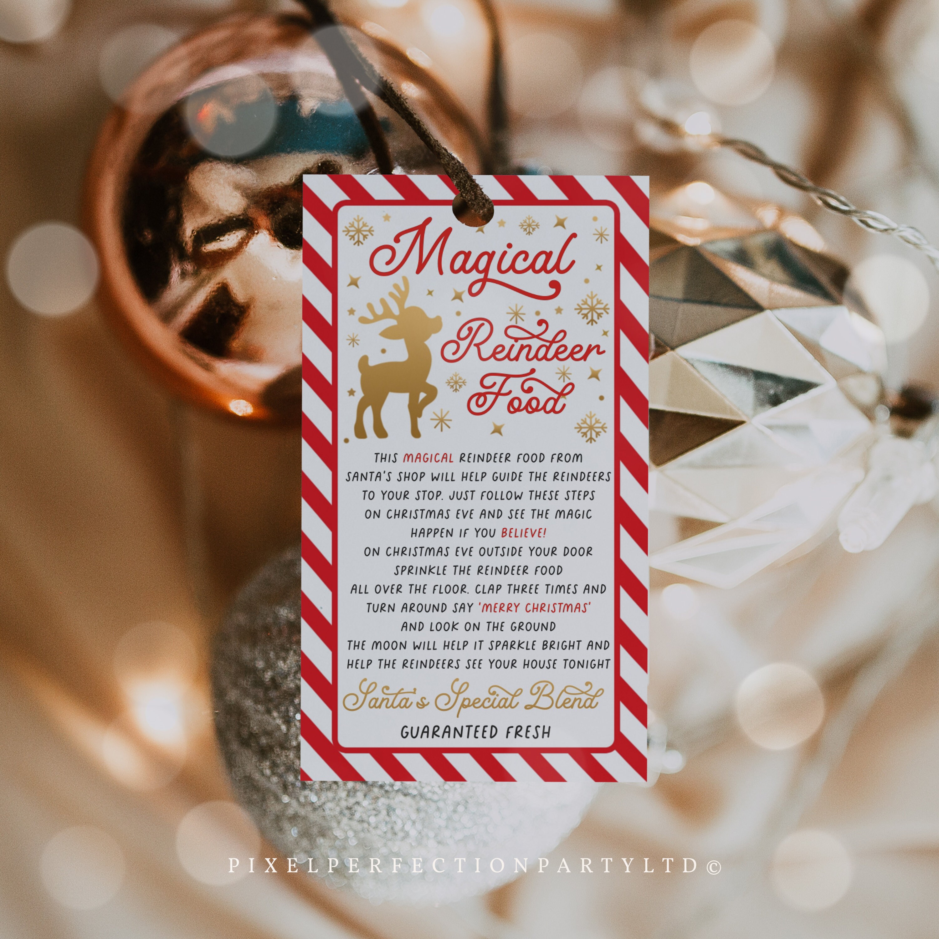 EDITABLE Magical Reindeer Food Tags Christmas Reindeer Food Tags ...