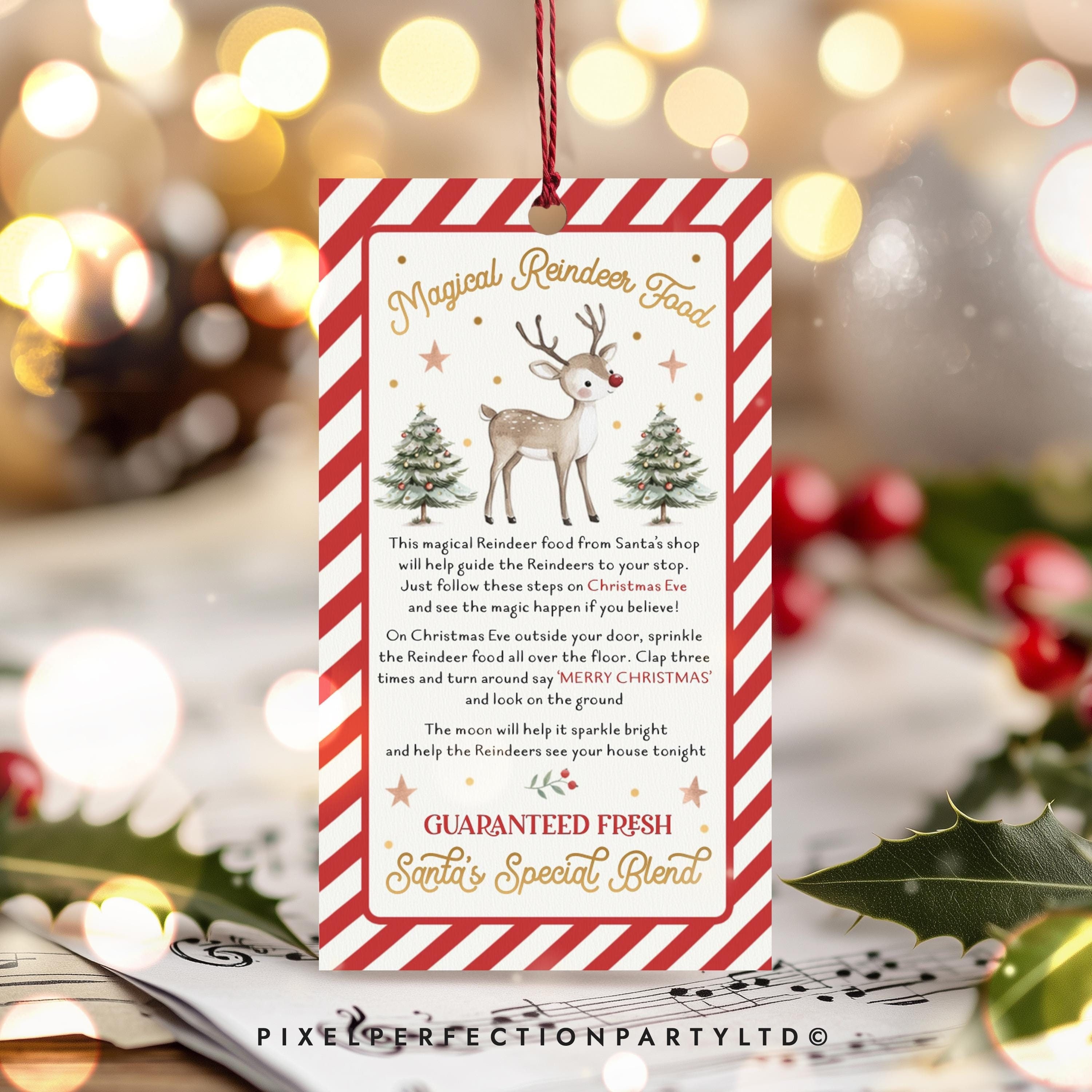 EDITABLE Magical Reindeer Food Tags Christmas Reindeer Food Tags ...