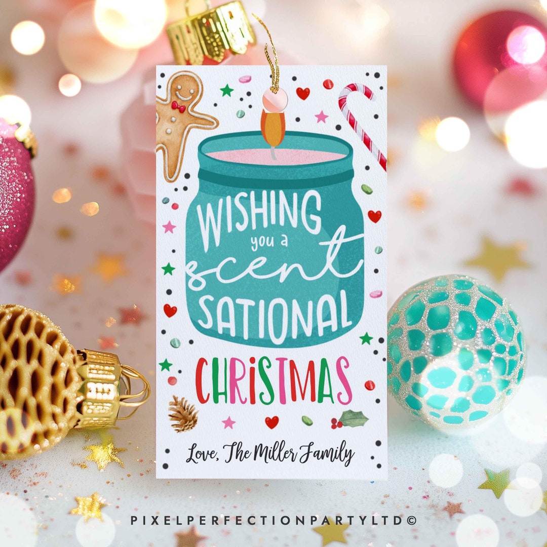 Editable Wishing You a Scentsational Christmas Gift Tag Teachers ...