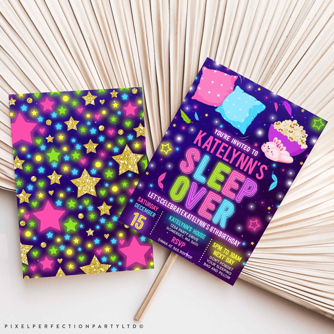 Editable Sleepover Invitation Slumber Party Invitation | Etsy