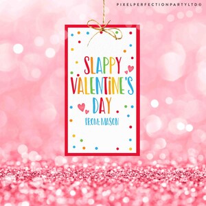 Editable Slap Bracelet Valentine's Day Gift Tag Slappy - Etsy