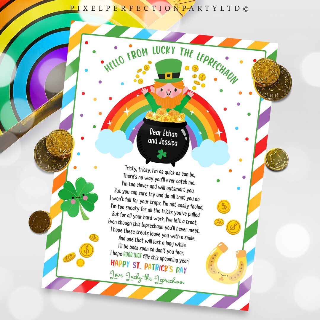 Editable Leprechaun Letter St. Patrick's Day Editable Leprechaun Trap ...