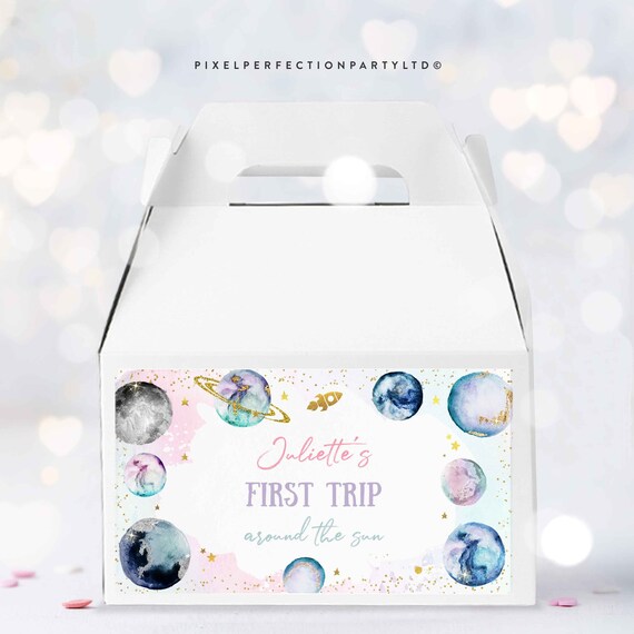 EDITABLE Outer Space Gable Box Labels Outer Space Gable Treat Box ...
