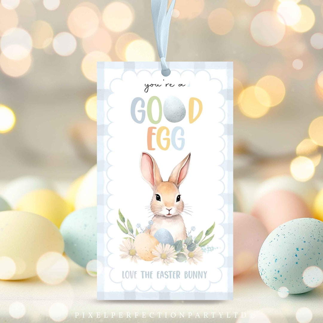 Editable You're A Good Egg Gift Tag Gift Tag From the Easter Bunny ...