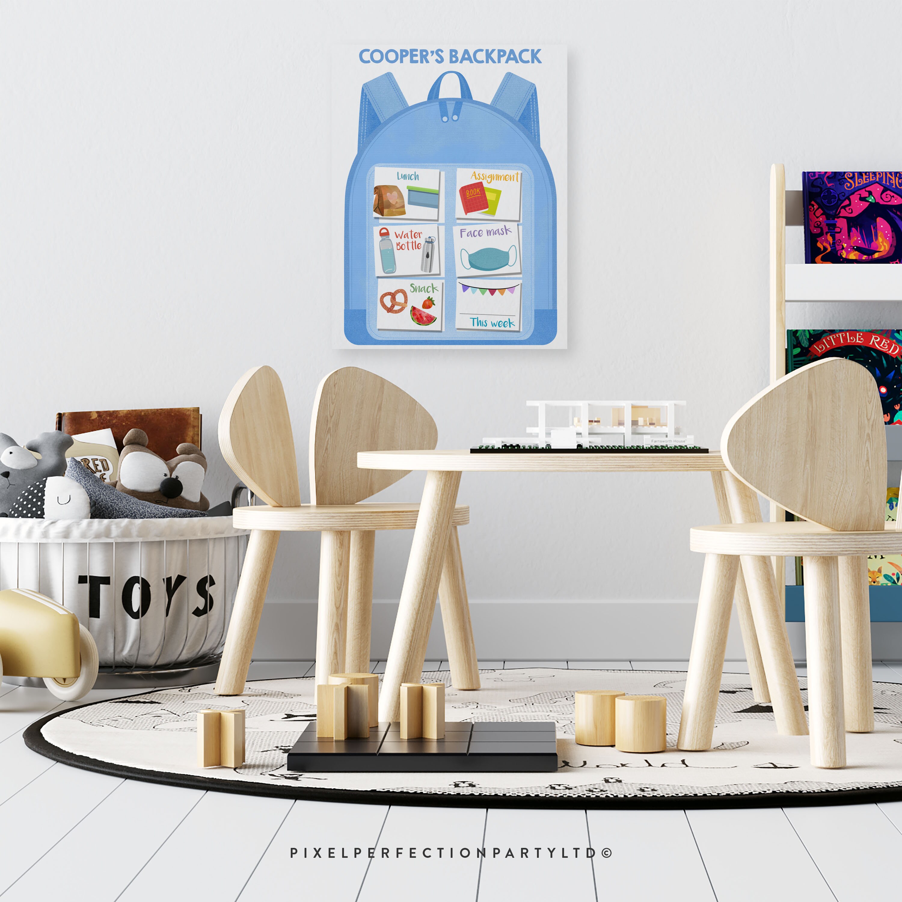 Editable Kids Visual Routine Chart Visual Backpack Checklist - Etsy ...