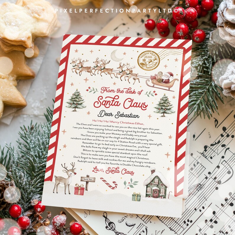 EDITABLE Official Letter From Santa Claus Letter From the Desk of Santa ...