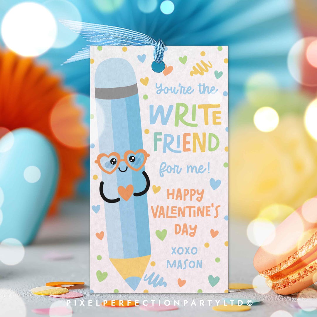 Editable Pencil Valentine's Day Gift Tag Valentine Pencil You're the ...