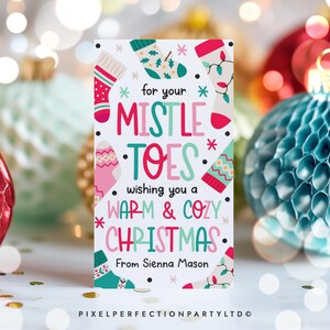 Editable for Your Mistle-toes Christmas Gift Tag Sock Holiday Gift Tag ...