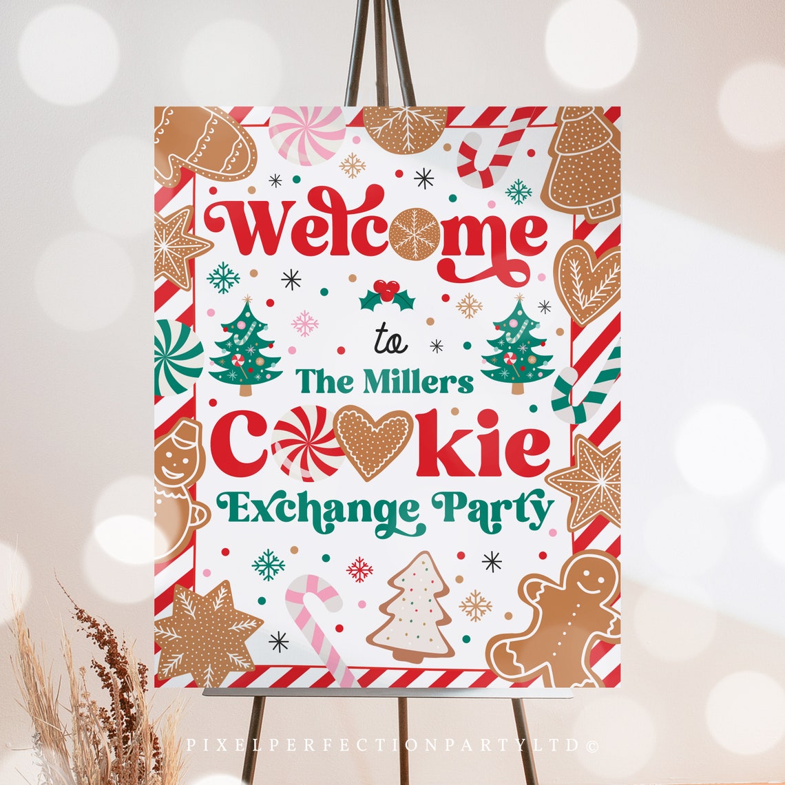 Editable Cookie Exchange Welcome Sign Cookie Swap Welcome Sign Cookies ...