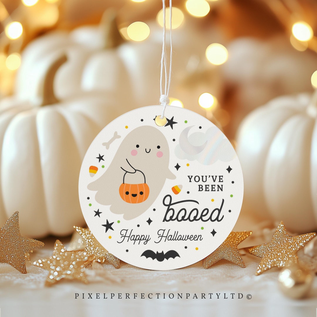 Editable You've Been Booed Gift Tag Label We've Been Booed Trick or ...