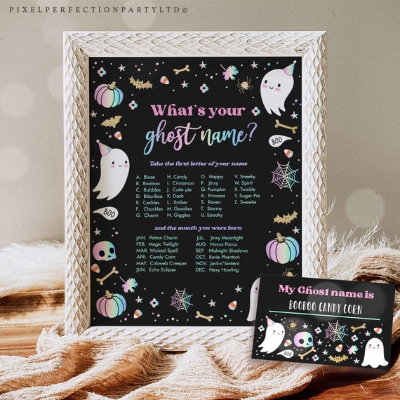 What's Your Ghost Name Game Pastel Halloween What's Your Halloween Name ...