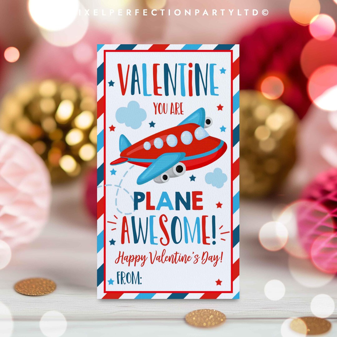 Editable Airplane Valentine's Day Gift Tag Valentine You Are Plane ...