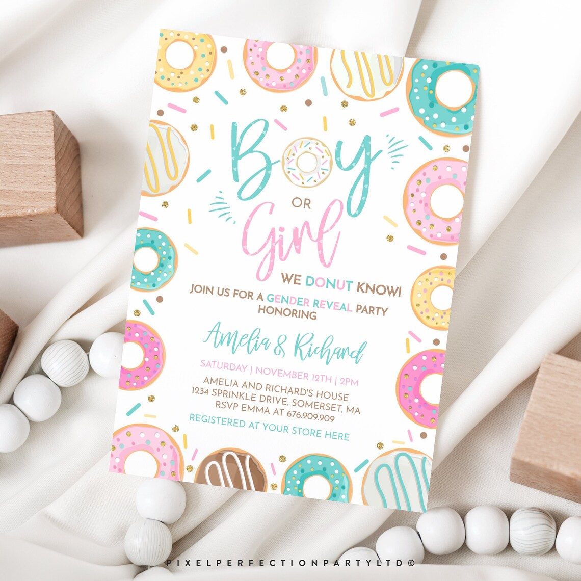 Donut Gender Reveal Donut Gender Reveal Party Donut Boy or | Etsy