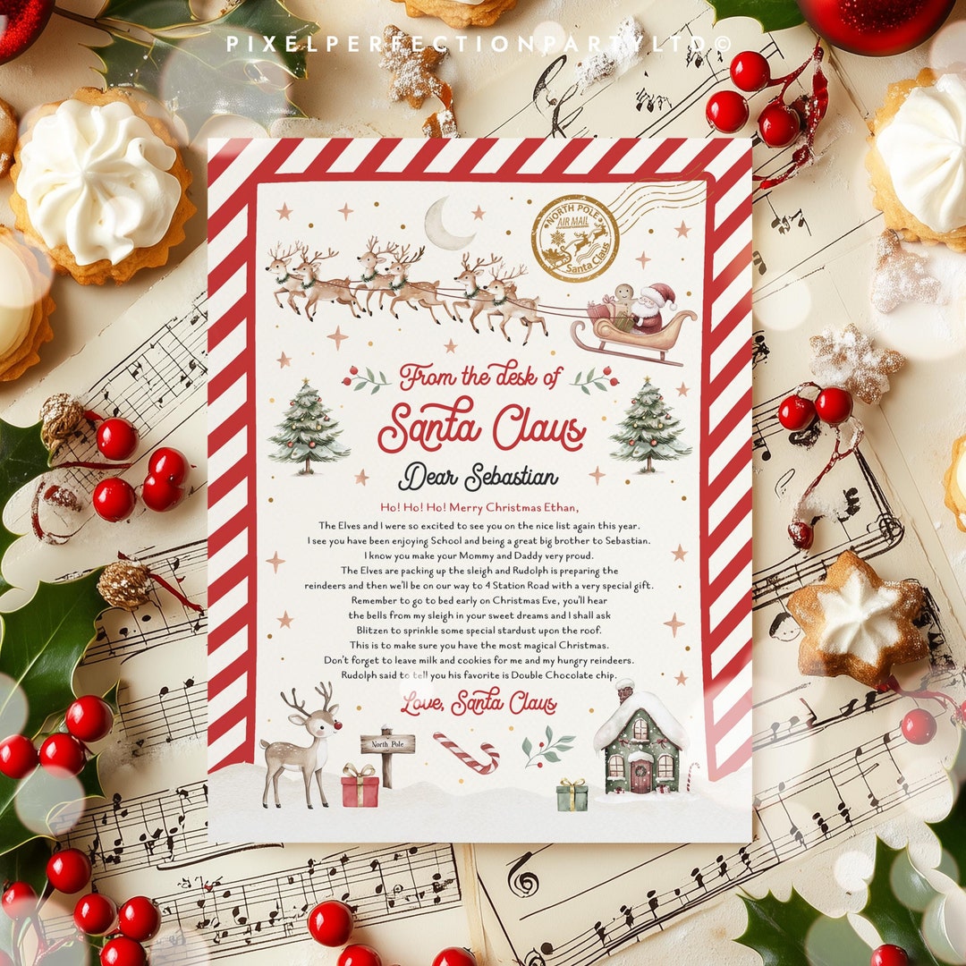 EDITABLE Official Letter From Santa Claus Letter From the Desk of Santa ...