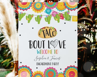 Taco 'bout a Party Welcome Sign Fiesta Birthday Party Welcome Sign ...