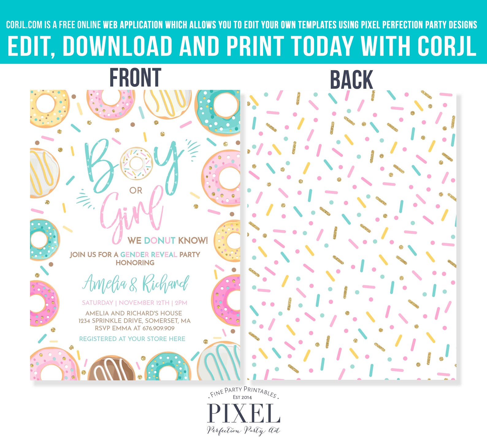 Donut Gender Reveal Donut Gender Reveal Party Donut Boy or | Etsy UK