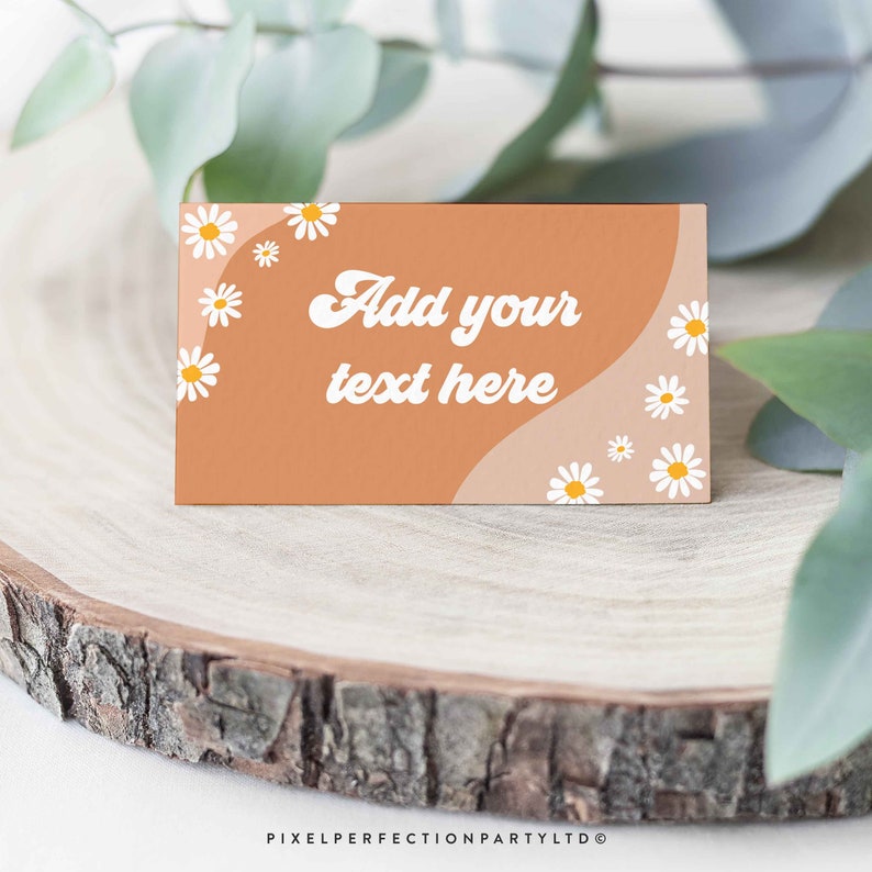 Editable Groovy Birthday Party Folded Food Labels Retro Groovy | Etsy