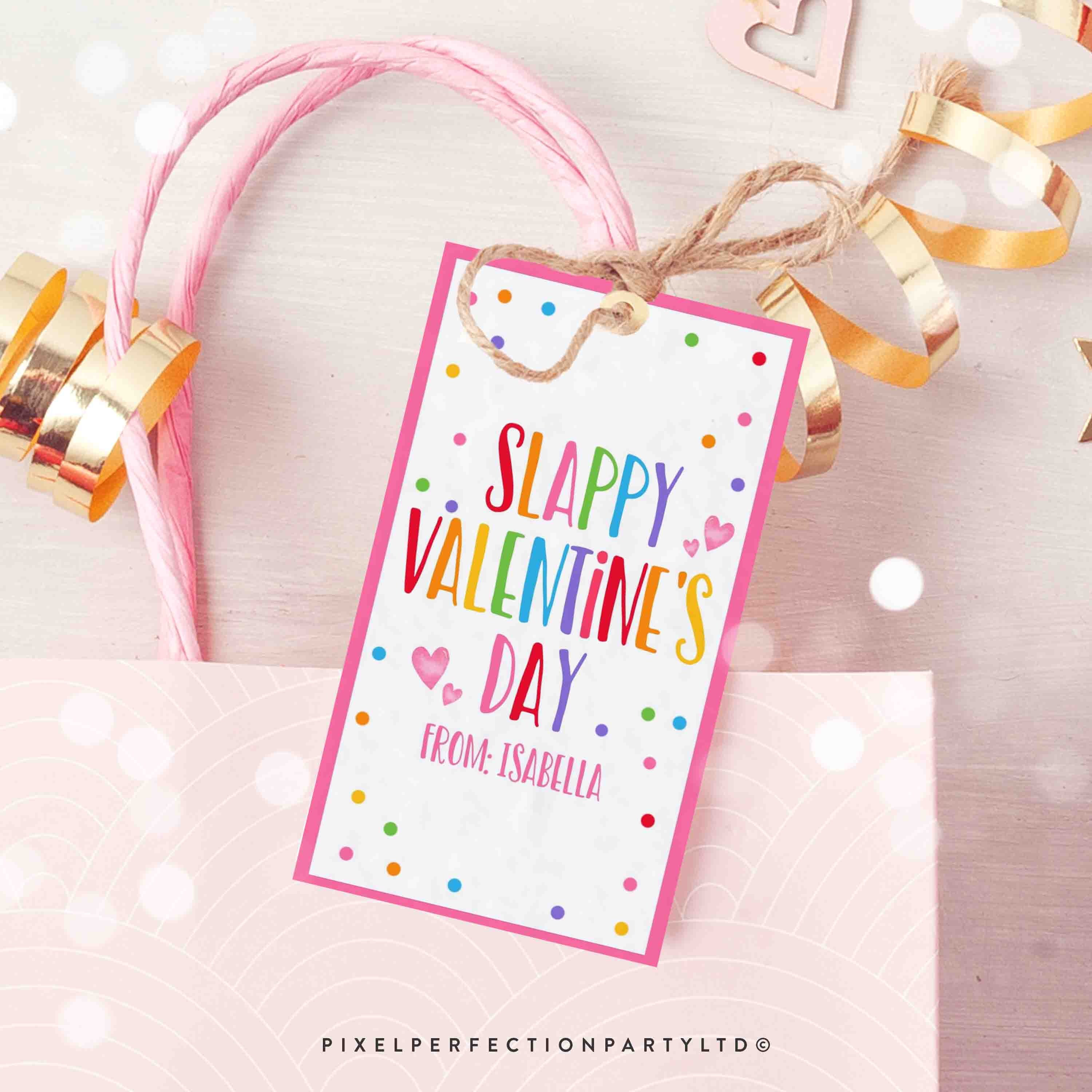 Editable Slap Bracelet Valentine's Day Gift Tag Slappy - Etsy