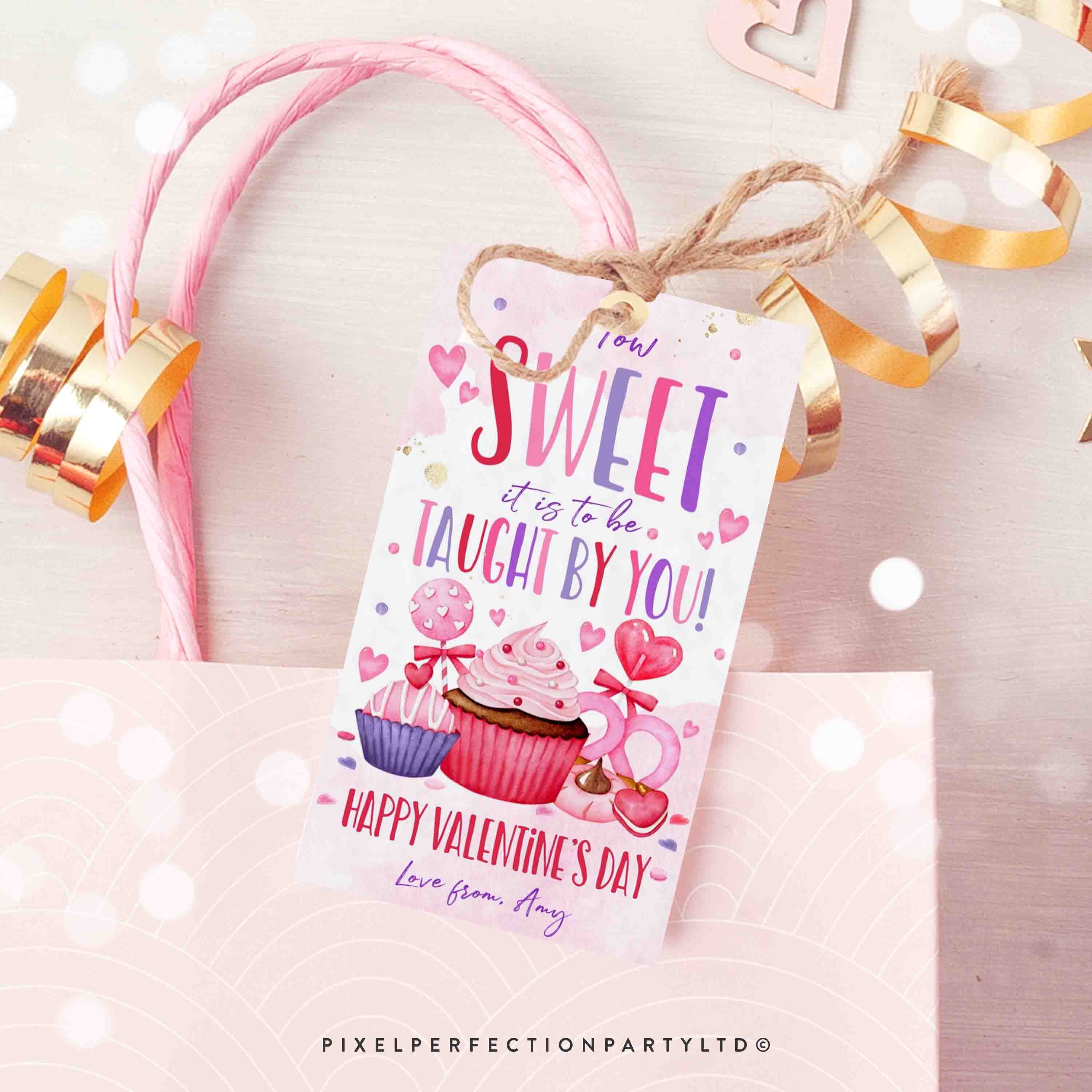 Editable Teachers Valentine's Day Apprication Gift Tag - Etsy