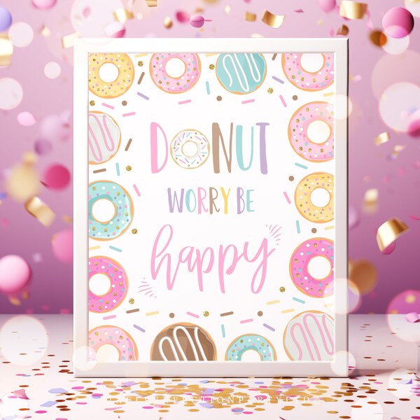 Donut Worry Be Happy - Etsy