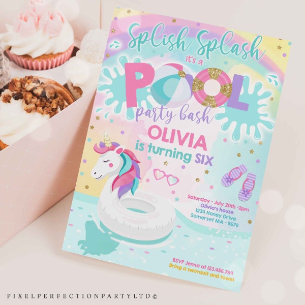 Unicorn Pool Party - Etsy