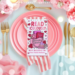 Editable Book Valentine's Day Gift Tag Read-iculously Glad We Are ...