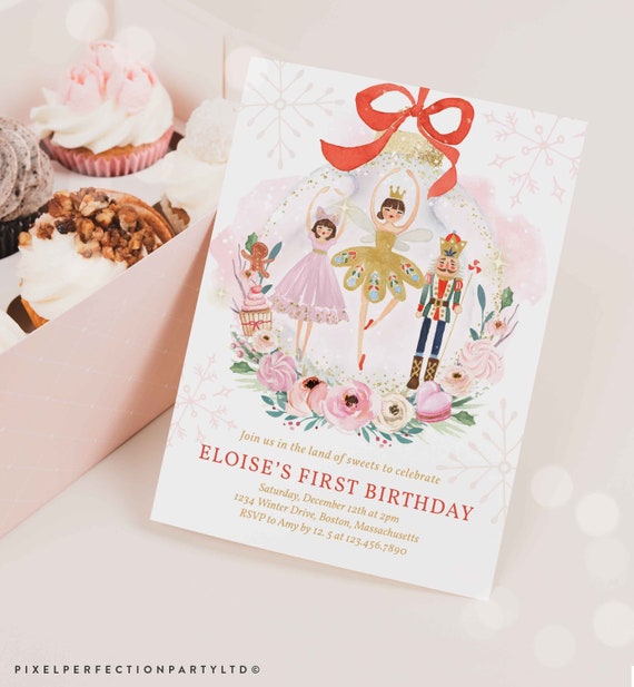 Editable Nutcracker Birthday Invitation Land Of Sweet Invitation Sugar
