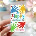 Editable High Five Sticky Hand Valentine's Tag Slappy Valentine's Tag ...