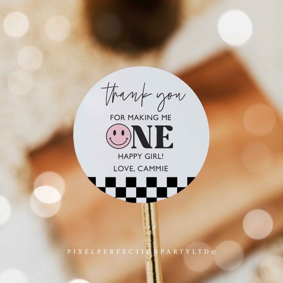 Editable Smiley Face Birthday Favor Tag Smiley Face Birthday Favor ...