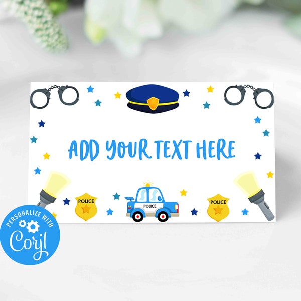 Printable Police Birthday Card - Etsy