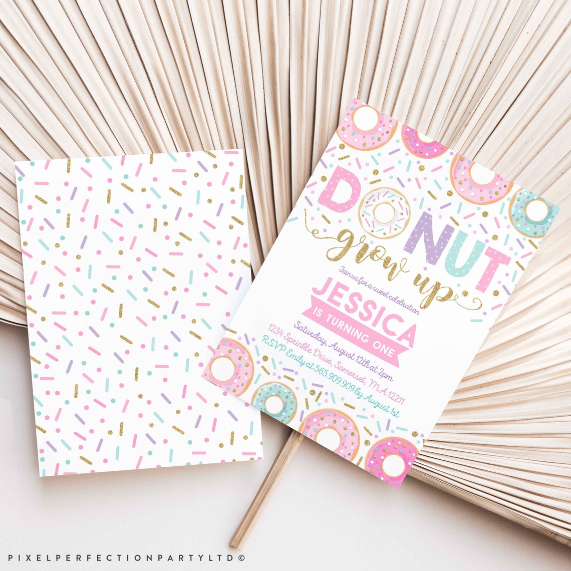 Donut Grow up Birthday Invitation Donut Grown up Invitation - Etsy