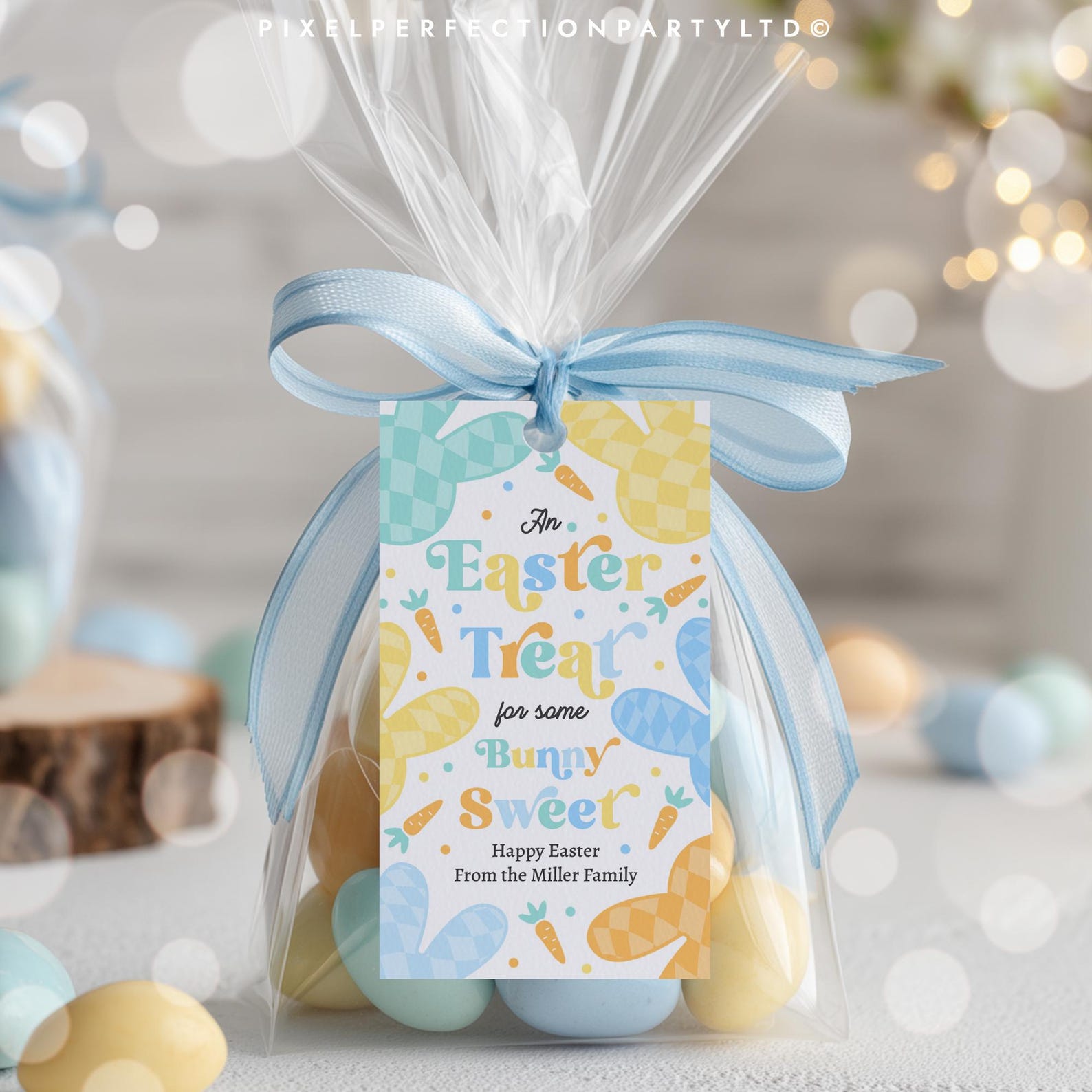 Editable Easter Sweet Treat Gift Tag Happy Easter Tag Hoppy Easter ...