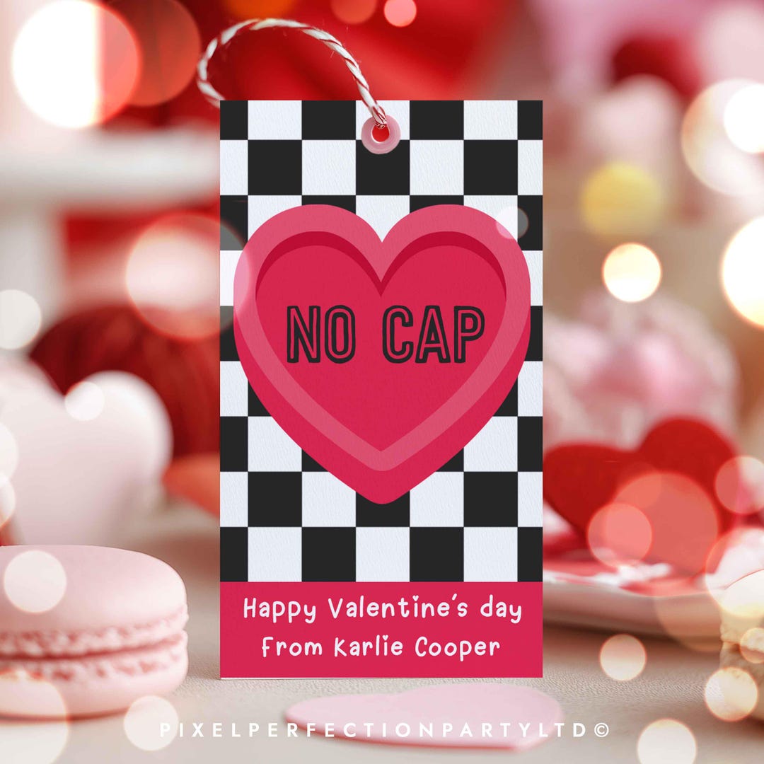 Editable Gen Alpha Slang Heart Valentine's Day Gift Tag Meme Funny ...