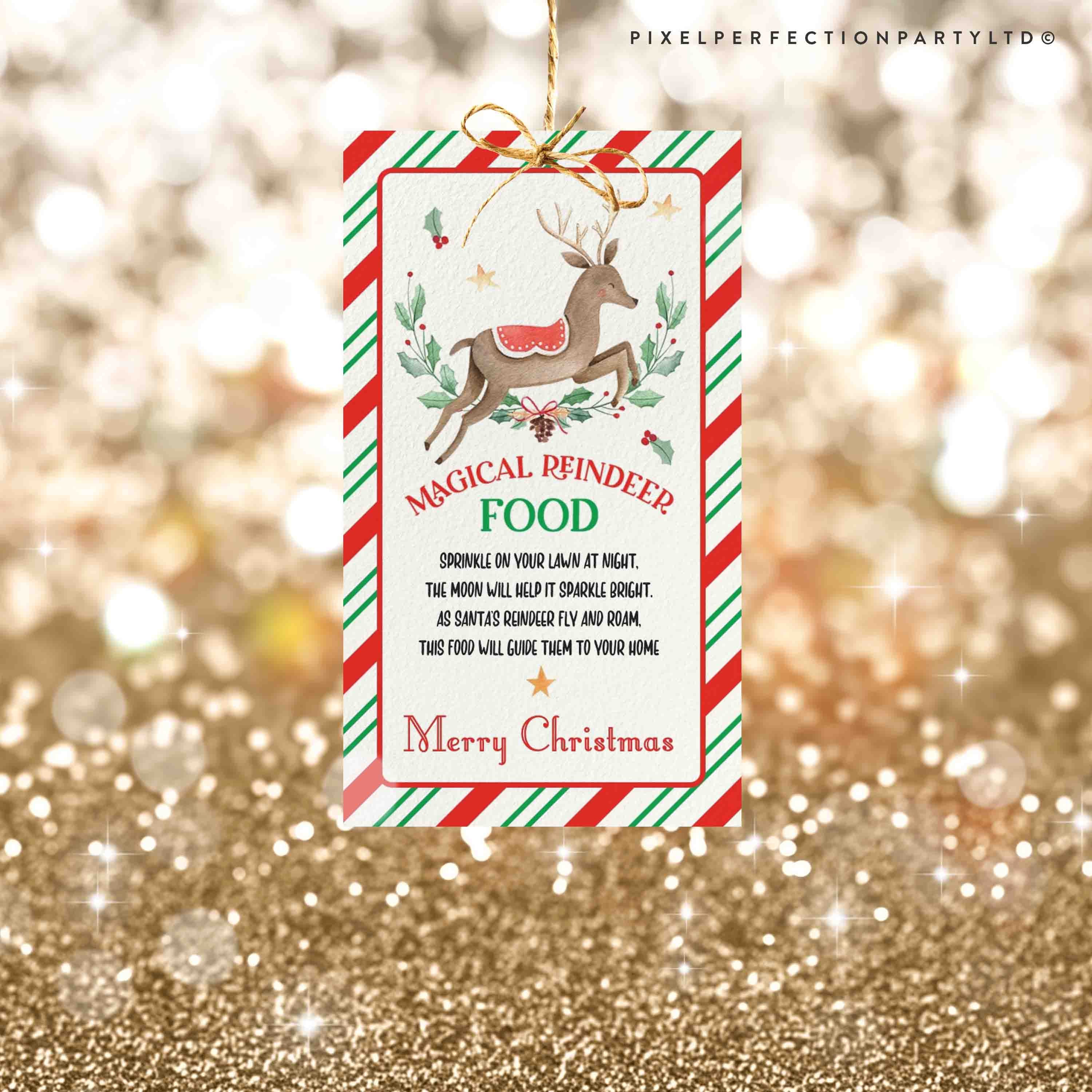 EDITABLE Magical Reindeer Food Tags Christmas Reindeer Food | Etsy UK