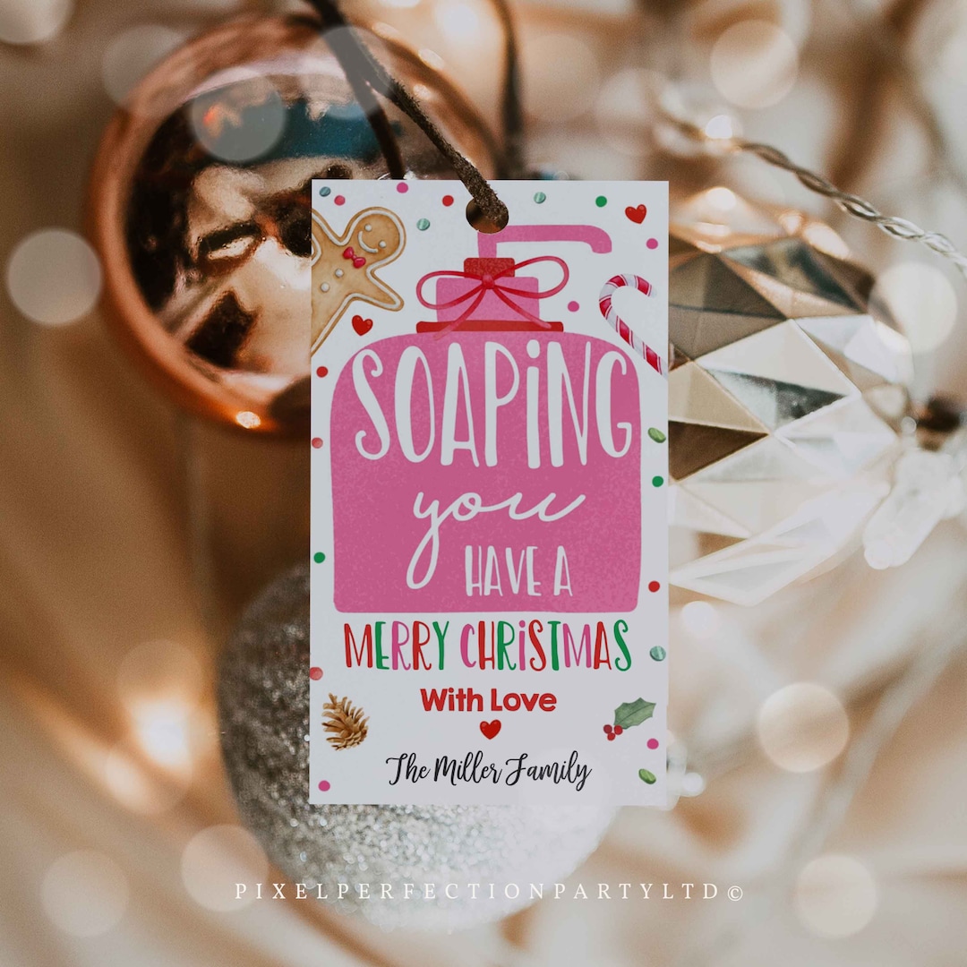 Editable Soapin You Have a Merry Christmas Teacher Christmas - Etsy