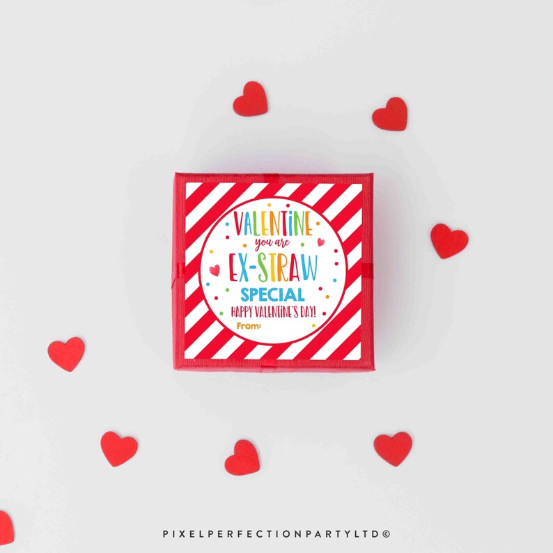 Editable Ex-straw Special Valentines Gift Tag Valentine Silly | Etsy