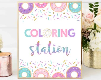 Coloring Table Sign | Etsy