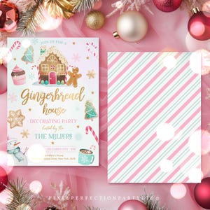Editable Gingerbread House Decorating Party Invitation Gingerbread ...