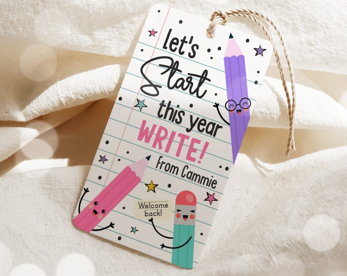 Welcome Back to School Teacher Gift Tag | Let's Start the Year off ...
