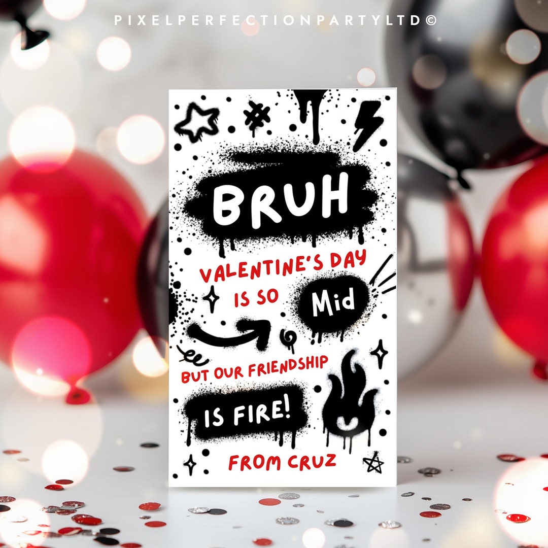 Editable Teen Slang Valentine's Day Gift Tag Our Friendship is Fire ...